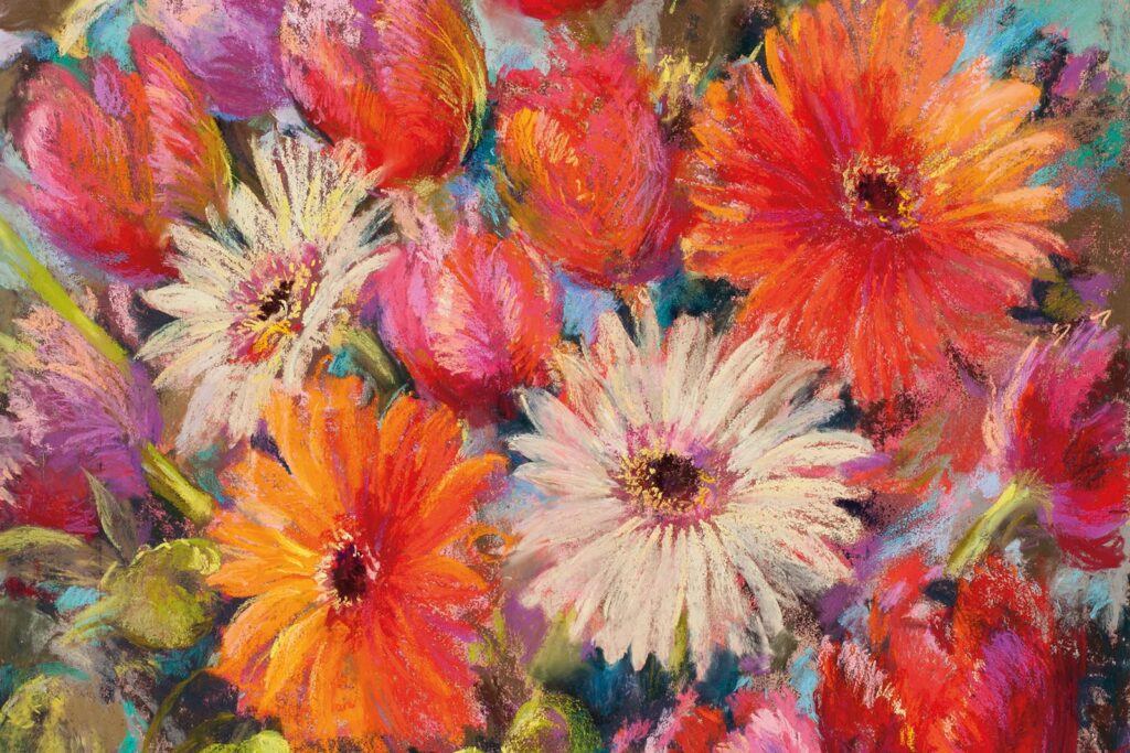 Exploding yellow roses - Sandler Art